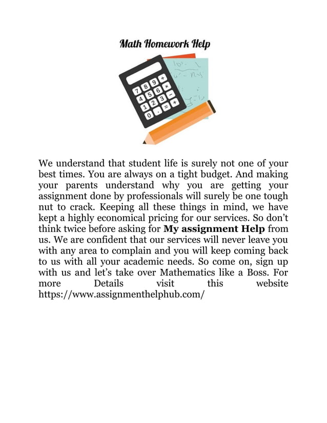 Maths Assignment Help | PDF | Homework and Study | Education