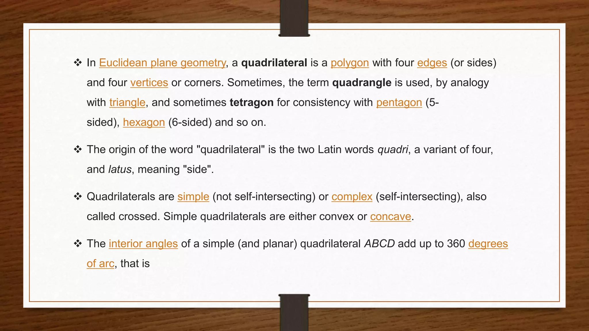 Math’s assignment quadrilateral | PPTX