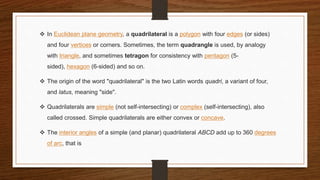 Math’s assignment quadrilateral | PPTX