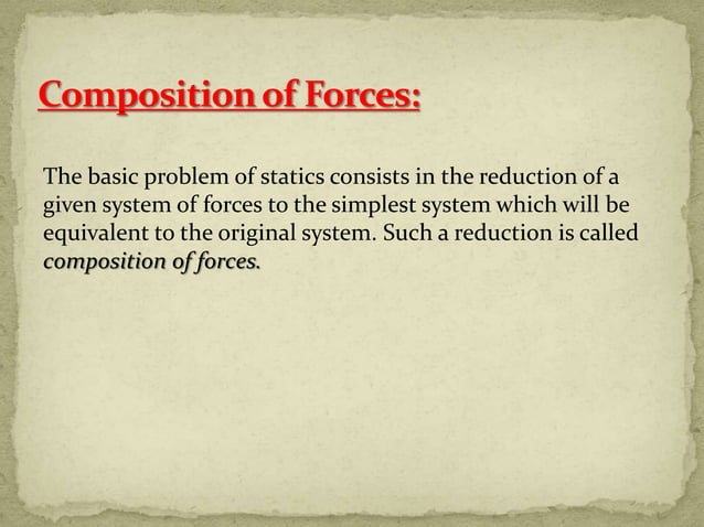 Composition of Forces | PPTX