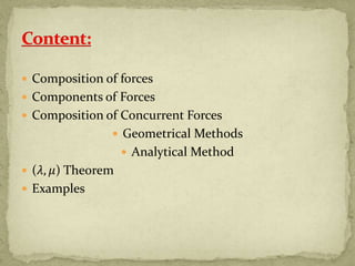 Composition of Forces | PPT