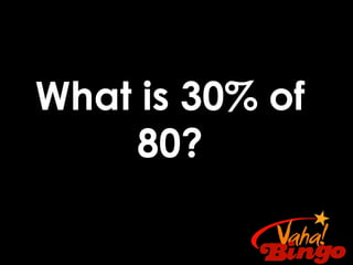 Maths Bingo - Numbers 1 to 30 | PPTX