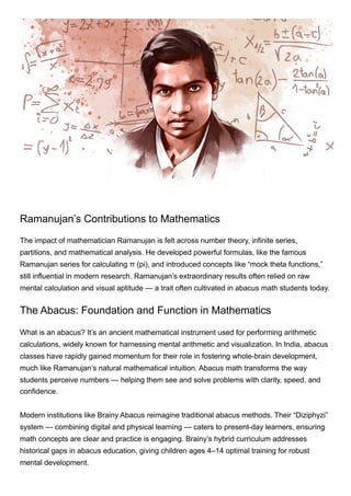 The Father of Mathematics & Abacus Full Blog | PDF
