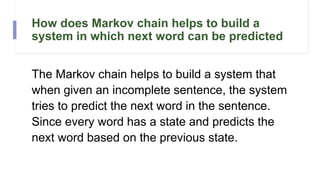 Marcov's Chain application.pptx | Free Download