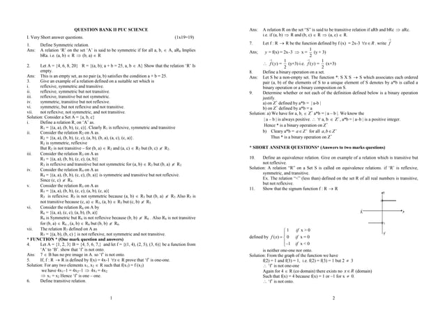 Maths chapter wise Important questions | PDF