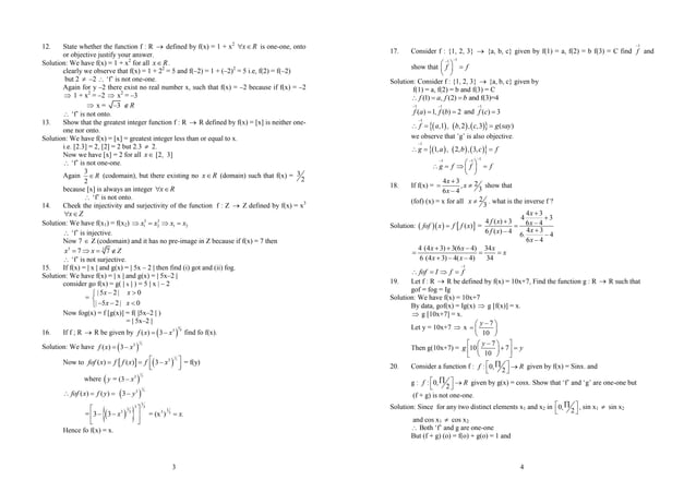 Maths chapter wise Important questions | PDF