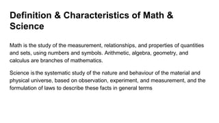 Math & science for harold | PPTX | Educational Assessment | Education