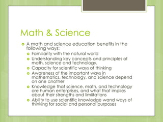Math & science pillar | PPT