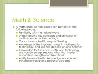 Math & science pillar | PPT