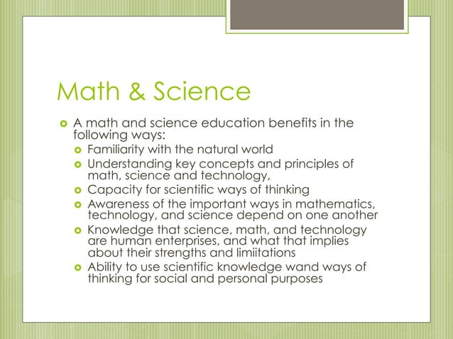 Math & science pillar | PPT
