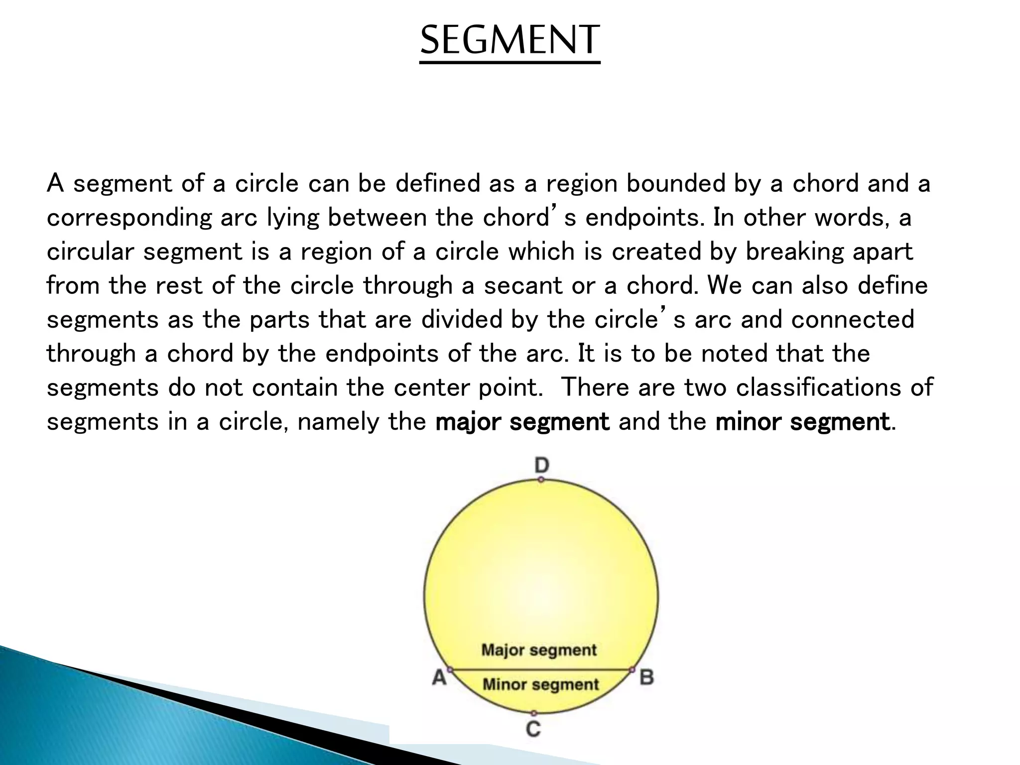 Maths Circle Presentation For Std.8 CBSE | PPTX
