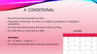LOGICAL CONNETIVES USE DISCRETE MATHSMATICS ASSINGMENT | PPTX