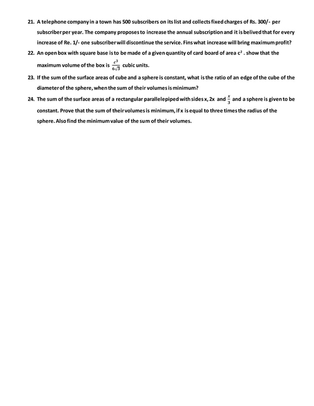 Mathsclass xii (exampler problems) | PDF