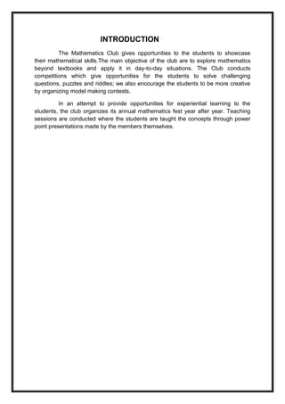 Maths club assignment pdf | PDF