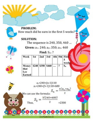 Arithmetic Sequence Real Life Problems | DOCX