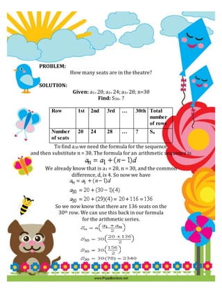 Arithmetic Sequence Real Life Problems | DOCX