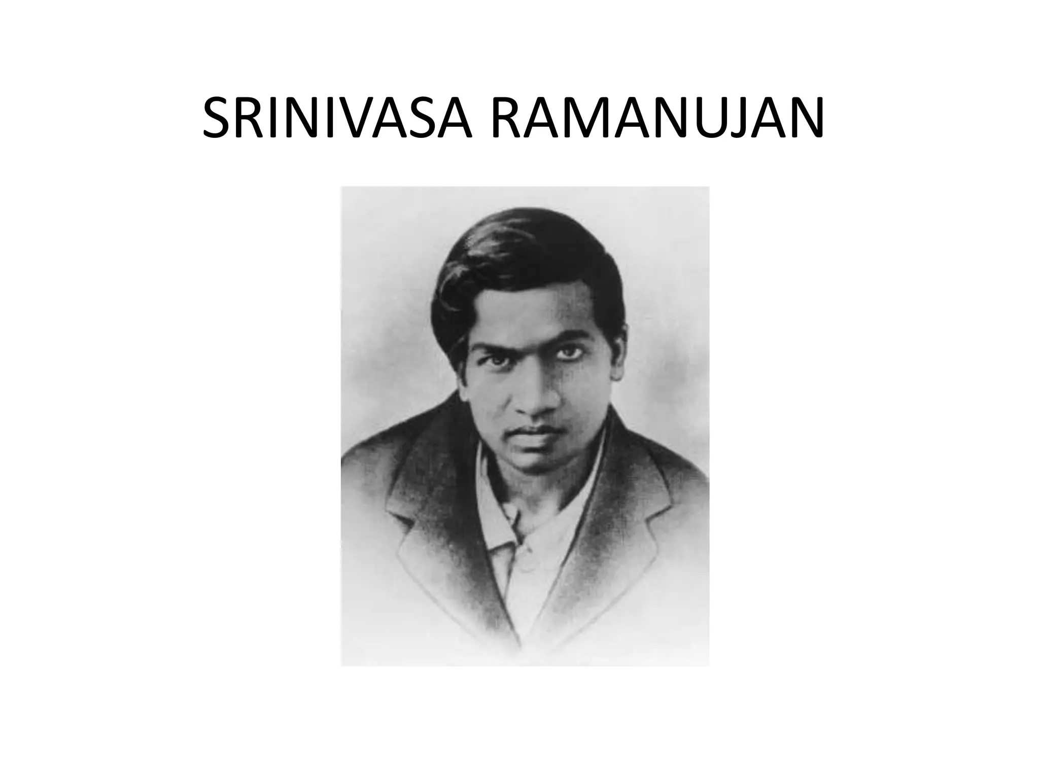 Srinivasa Ramanujan | PPTX
