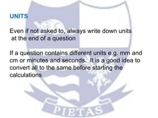 Maths exam tips updated_new tips really workppt | PPT