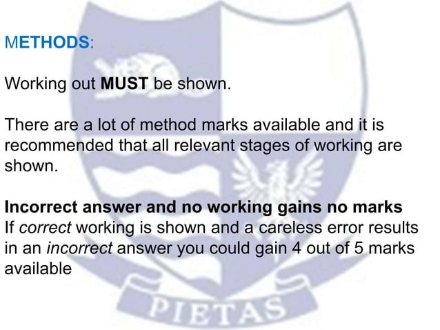 Maths exam tips updated_new tips really workppt | PPT