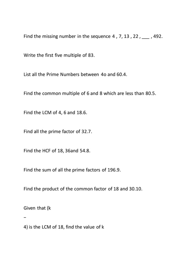 Maths exercises | PDF