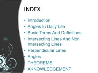 LINES AND ANGLE PPT | PPTX