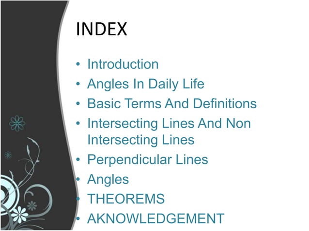 LINES AND ANGLE PPT | PPTX