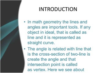 LINES AND ANGLE PPT | PPTX