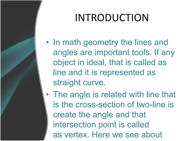 LINES AND ANGLE PPT | PPTX
