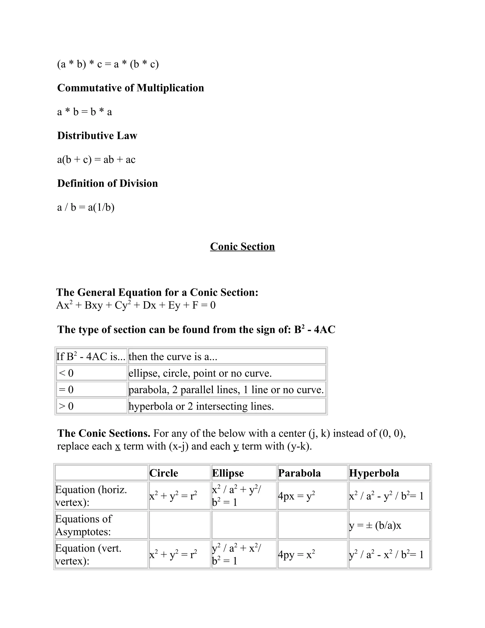 Maths formulae | DOC