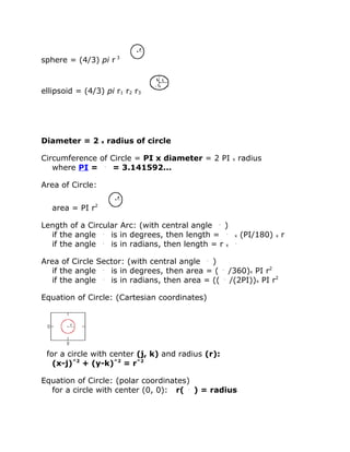 Maths formulae | PDF