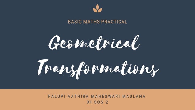 Maths geometrical transformation | PPTX | Physics | Science