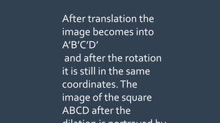 Maths geometrical transformation | PPTX | Physics | Science