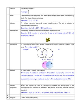 Maths glossary | PDF