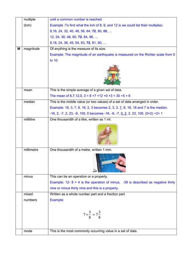 Maths glossary | PDF