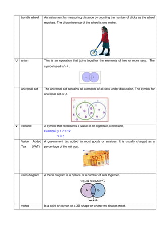 Maths glossary | PDF