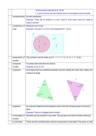 Maths glossary | PDF