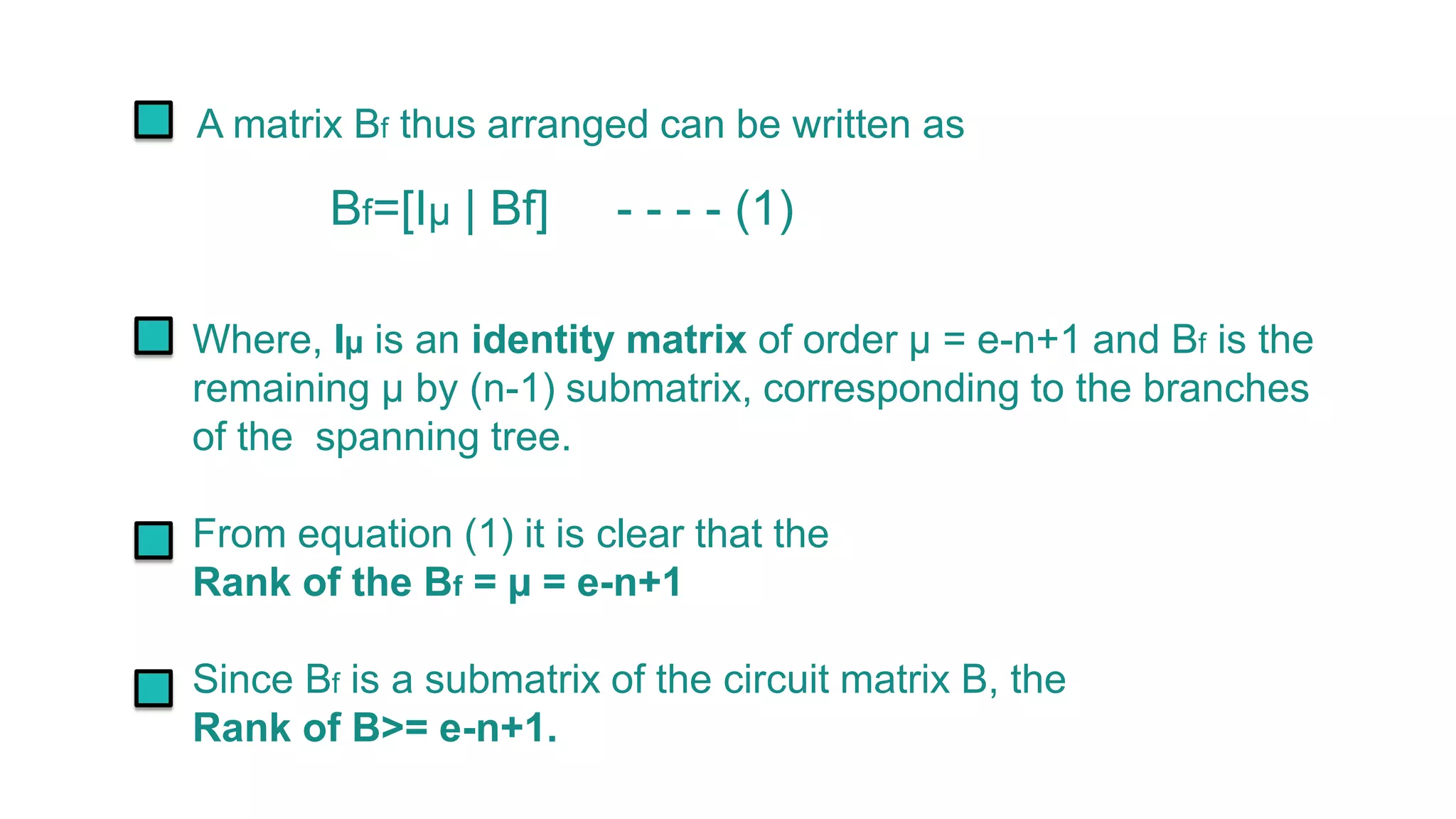 Sub matrices - Circuit Matrix | PPTX