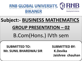Maths group ppt | PPT