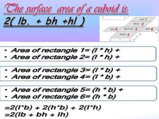 Surface area and volume for class 9 | PPT