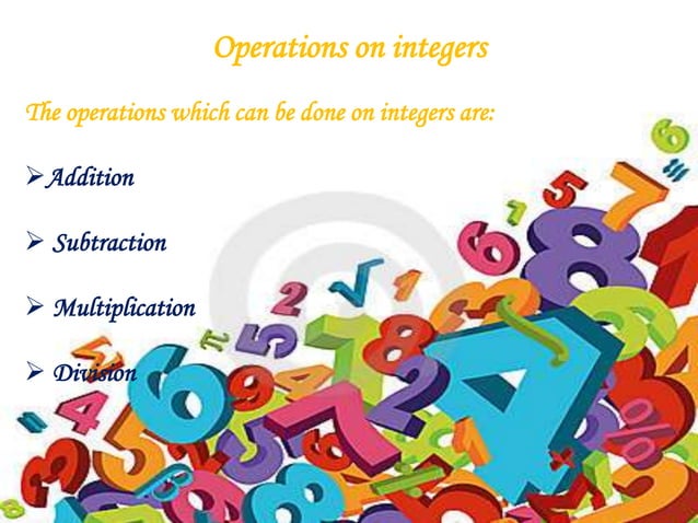 Maths integers | PPTX