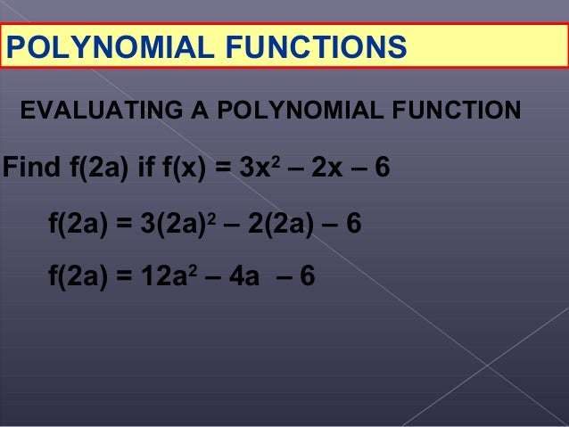 POLYNOMIALS