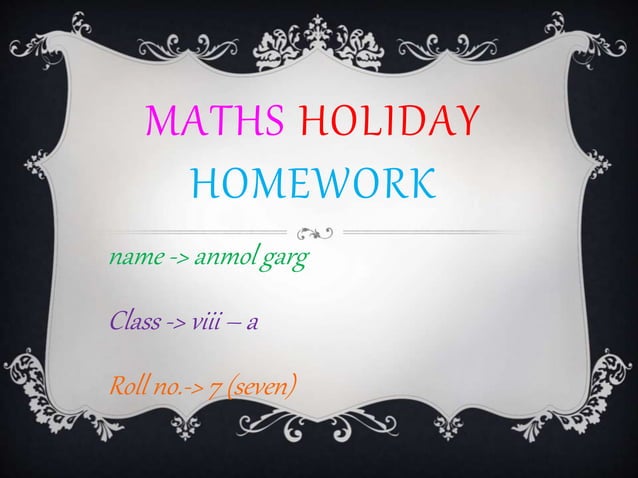 Maths holiday homework.pptx