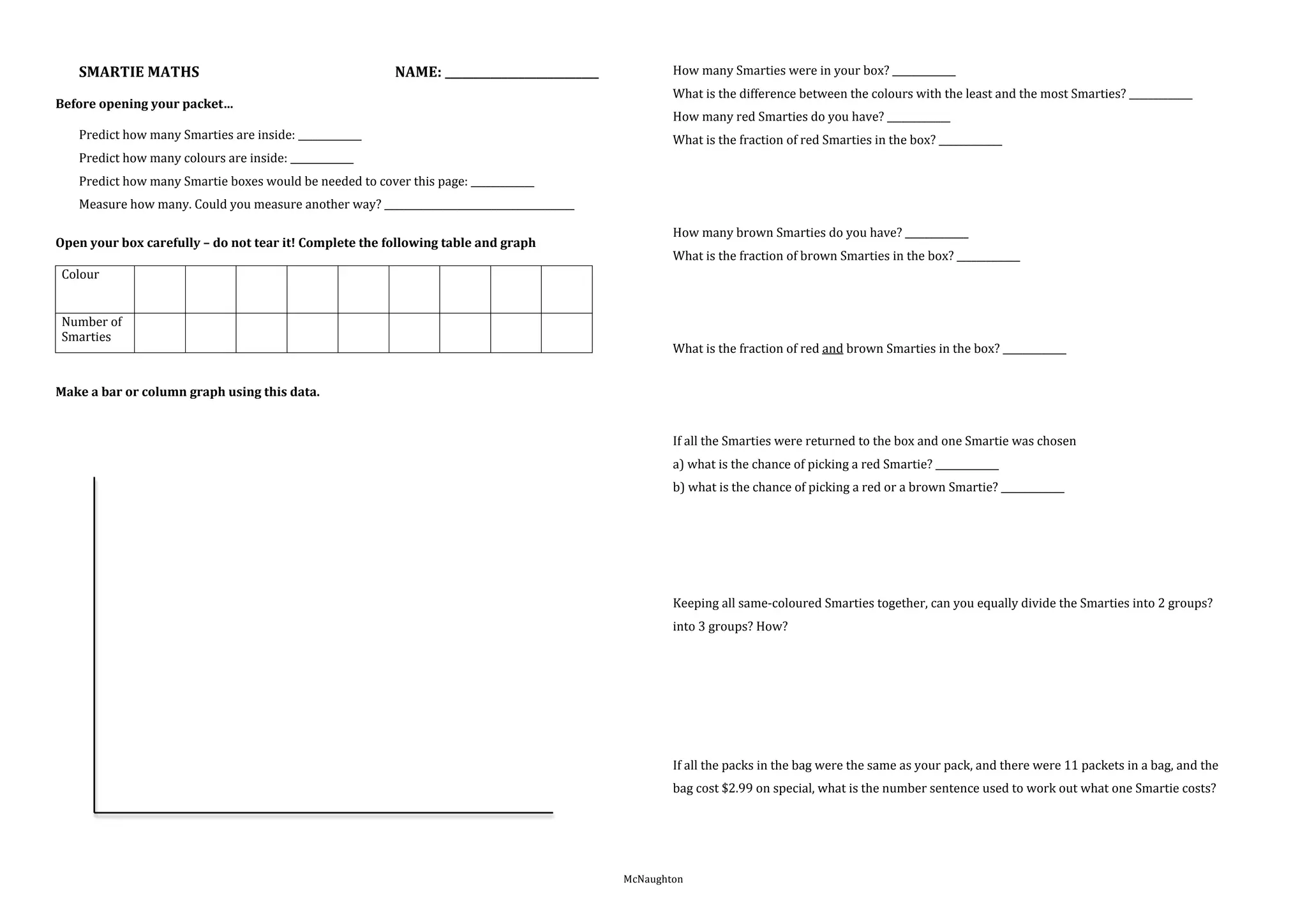 Maths homework smartie maths | PDF