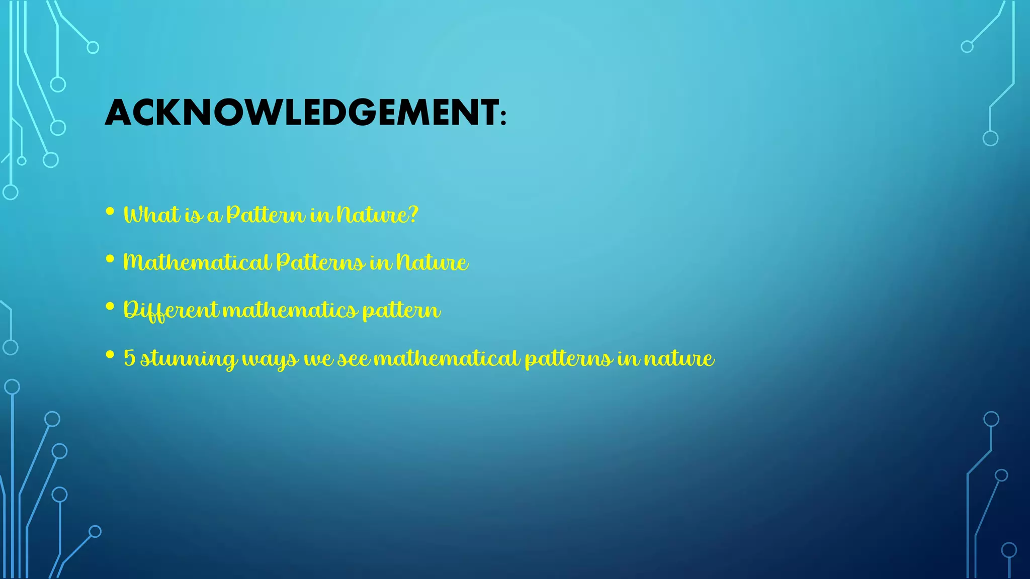 Mathematical patterns in nature | PDF