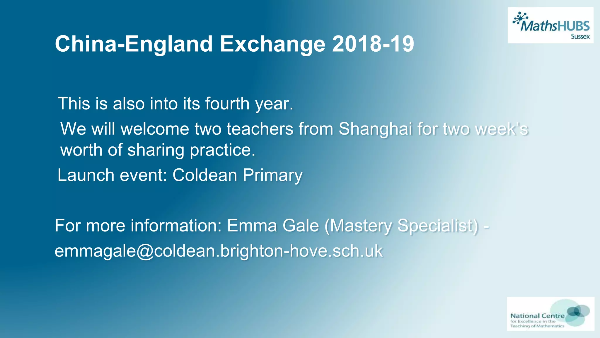 Maths hub workgroup overview 2018 19 | PPTX