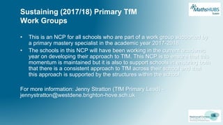 Maths hub workgroup overview 2018 19 | PPTX