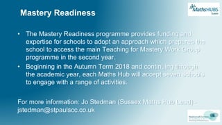 Maths hub workgroup overview 2018 19 | PPTX