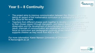 Maths hub workgroup overview 2018 19 | PPTX