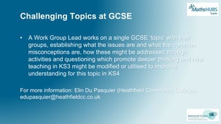 Maths hub workgroup overview 2018 19 | PPTX