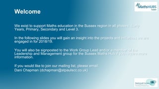 Maths hub workgroup overview 2018 19 | PPTX